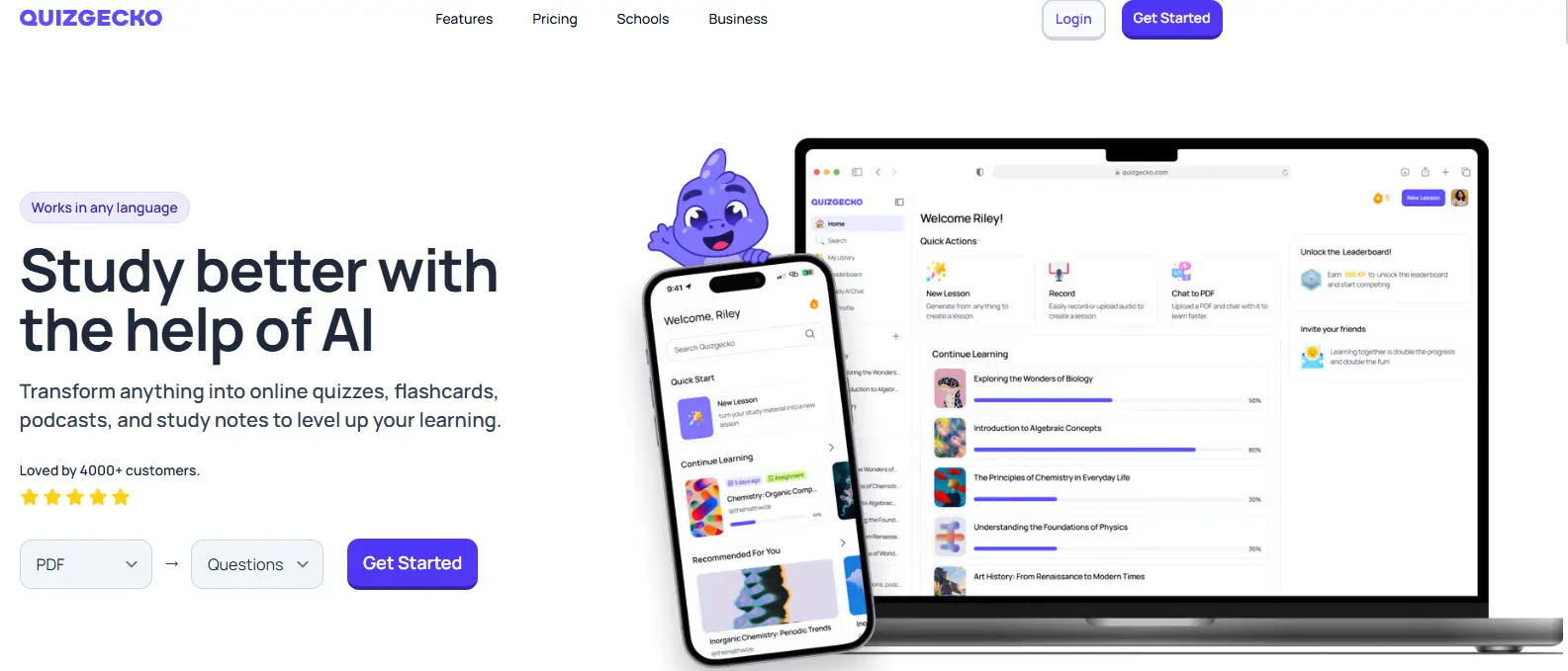 Quizgecko – AI-Powered Quiz & Study Tool